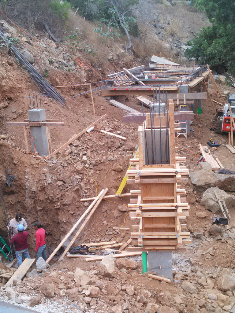 Cliff House Construction Update (concrete pillars, grade beam prep ...